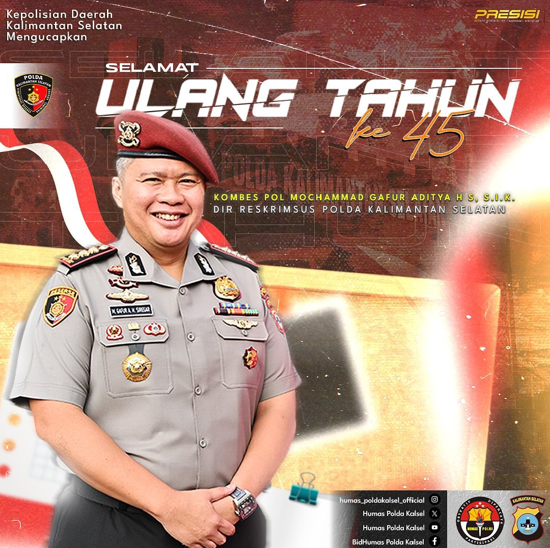 Ucapan Ulang Tahun Penuh Makna untuk Kombes Pol M Gafur Aditya H ...