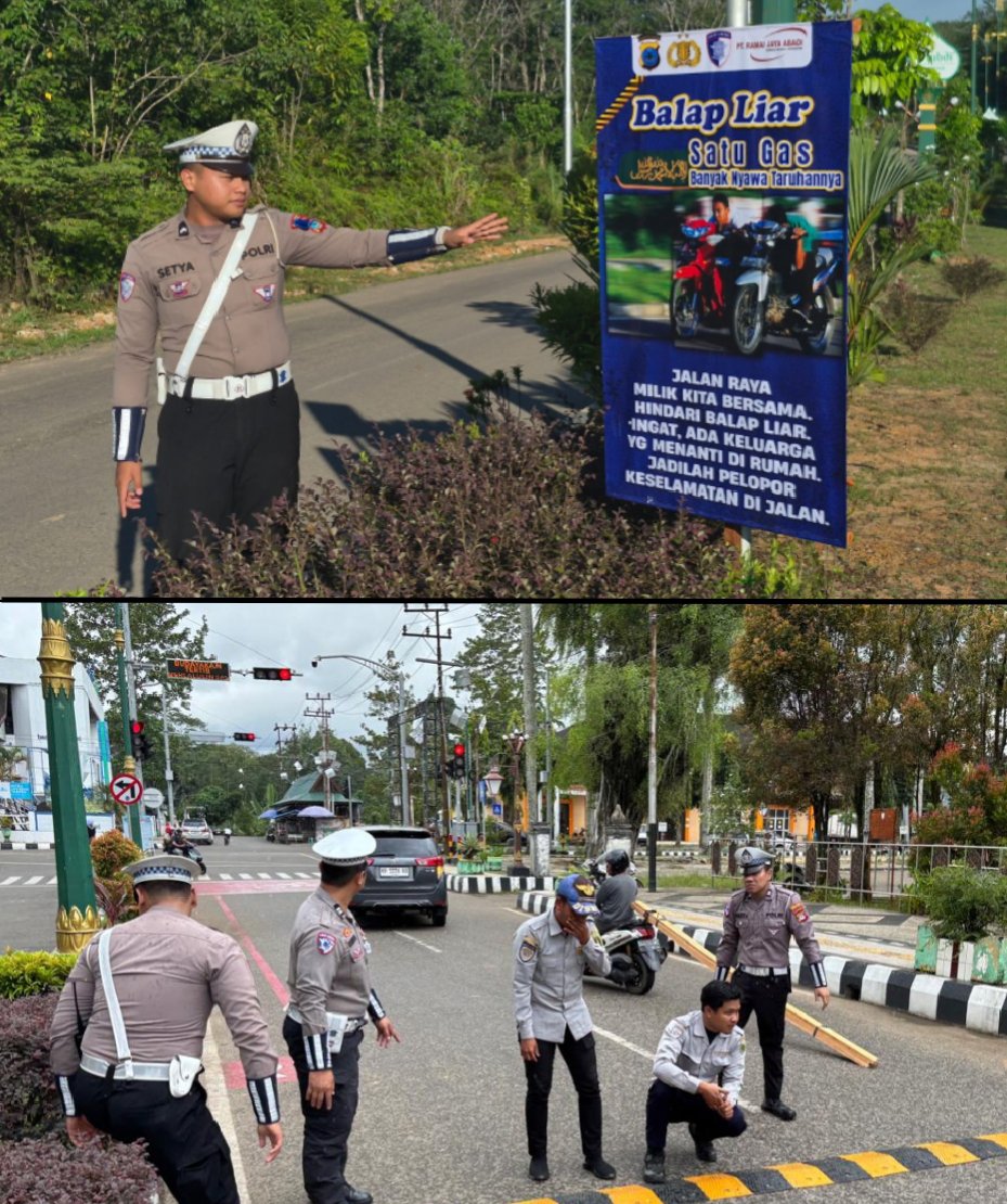 Jelang Ramadhan, Gencar Cegah Balap Liar, Satlantas Pasang Spanduk dan ...